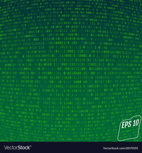 Binary Code On Green Background Royalty Free Vector Image
