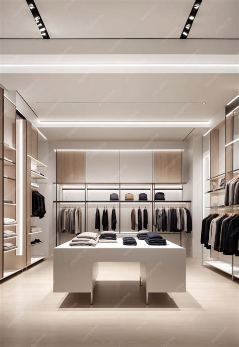 Premium Ai Image Modern Upper Class Men Clothing Store