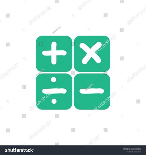 Math Symbol Logo Vector Illustration Operation Stock Vector Royalty Free Shutterstock