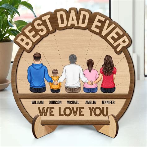 Best Dad Ever We Love You Custom T For Father Personalized Wooden