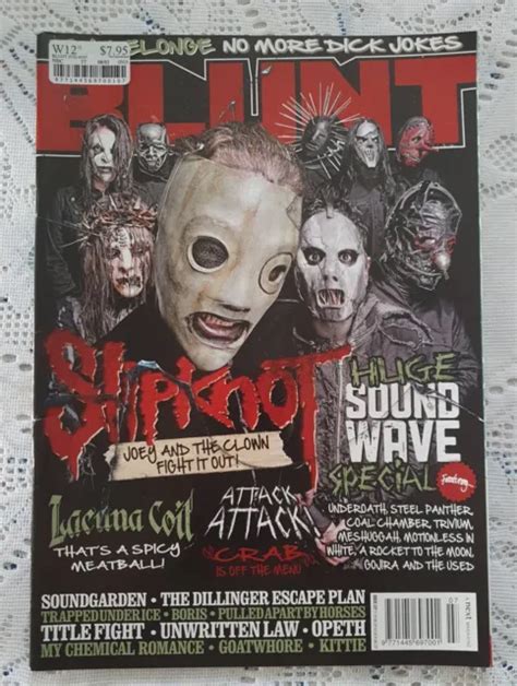 Blunt Issue 107 Slipknot Magazine Australian My Chemical Romance Horror