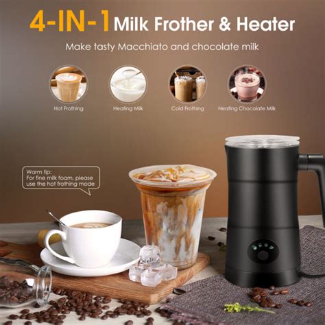 Electric Milk Frother 4 In 1 Automatic Milk Frothers 350ml Large