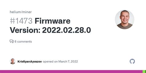 firmware version 2022 02 28 0 · issue 1473 · helium miner · github
