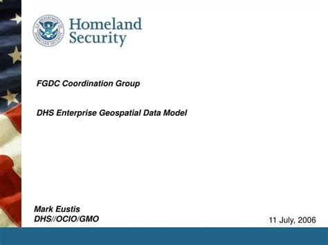 ppt fgdc coordination group dhs enterprise geospatial data model