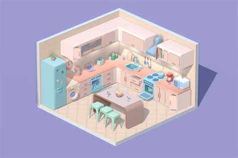 Hyper Casual Kitchen | 3D Environments | Unity Asset Store