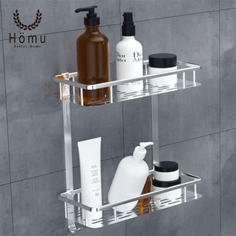 Hiera Rak Kamar Mandi Rak Dinding Kamar Mandi Rak Sabun Alumunium Rak
