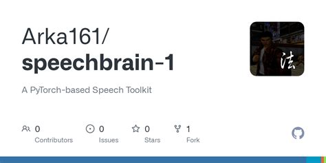 GitHub Arka161 Speechbrain 1 A PyTorch Based Speech Toolkit