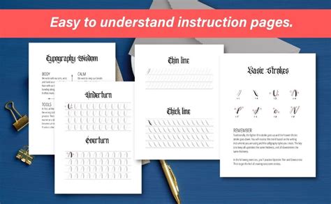 Calligraphy And Lettering Workbook With Practice Paper A Gothic Script