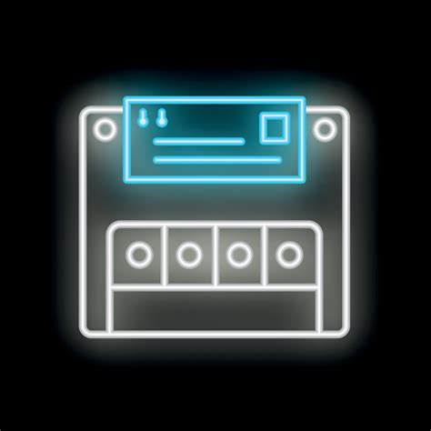 Neon Icon Of Floppy Disk Saving Document With Envelope Symbol 50491238 Vector Art At Vecteezy