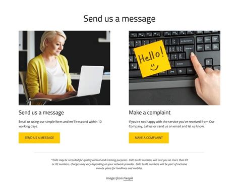 Send Us A Message CSS Template By Nicepage
