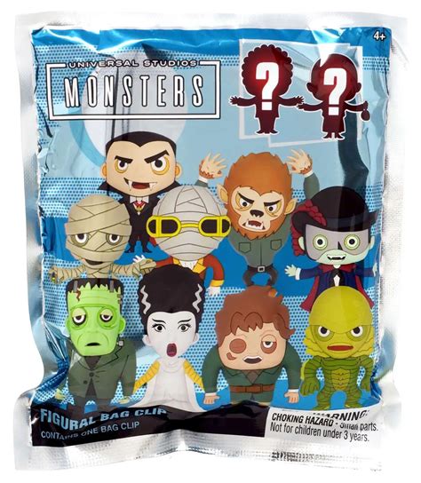 Horror 3d Figural Foam Bag Clip Horror Series 5 Universal Monsters