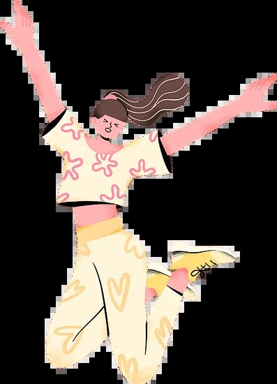 活力运动健身人物插画 弹跳 花瓣网