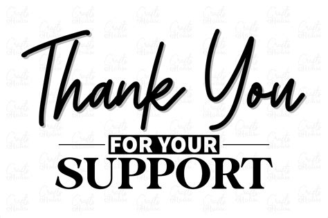 Thank You for Your Support Business Svg Gráfico por Crafts House