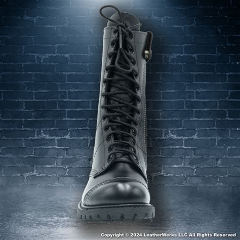 Corcoran 10 Black Leather Lug Sole Toe Cap 985 Jump Boot
