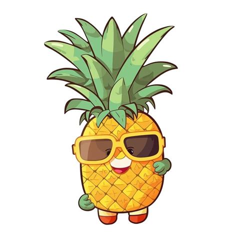 Premium Photo Pineapple Cartoon Illustration
