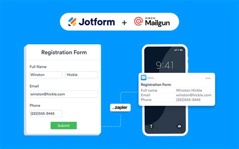 jotform mailgun integration emailing integrations
