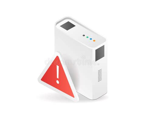 Flat Isometric 3d Illustration Error Storage Memory Stock Illustration