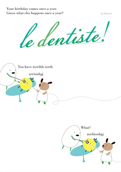 Dentist Birthday Card Funny Birthday Card Dental Greeting Card T For