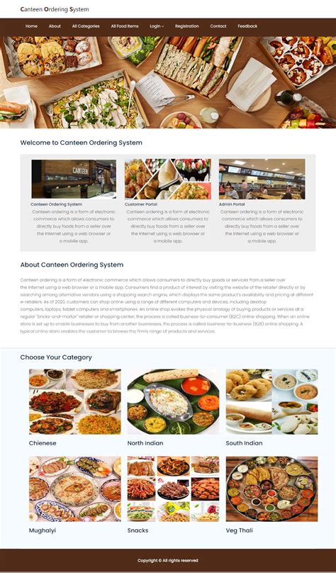 Canteen Ordering System Using Java Spring Boot Angular And Mysql