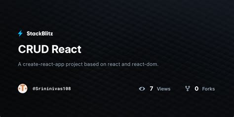 Crud React Stackblitz