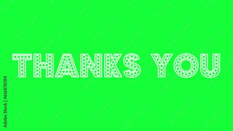 Thank You Green Screen 4k Text Handwriting Animation On Background