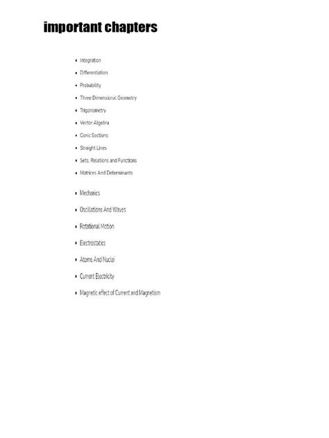 Jee Mains Important Formulas Pdf