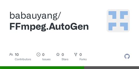 github babauyang ffmpeg autogen
