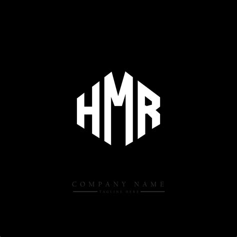 Hmr Letter Logo Design With Polygon Shape Hmr Polygon And Cube Shape