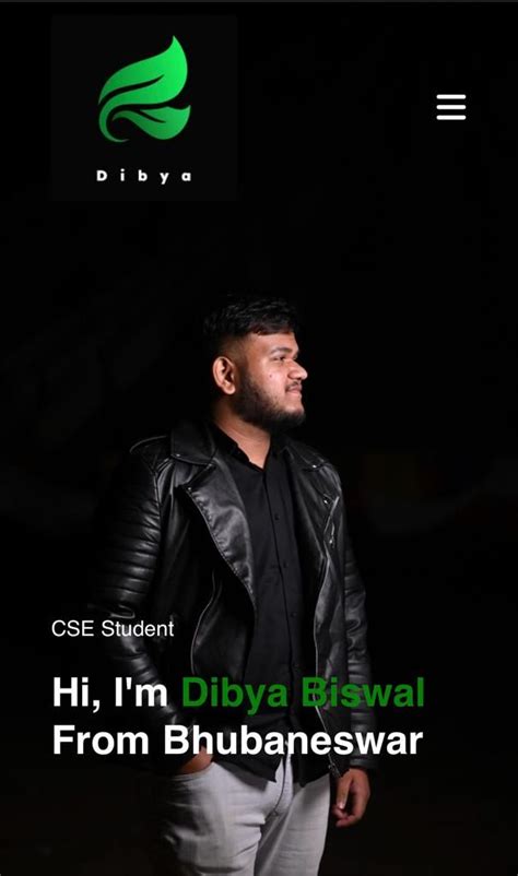 Dibya Biswal On Linkedin Created A Personal Portfolio Website Design
