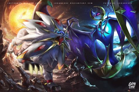 Pokémon Sol Y Luna Solgaleo Y Lunala 2k Descarga De Fondo De Pantalla