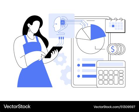 Ai Enhanced Expense Tracking Abstract Concept Vector Image