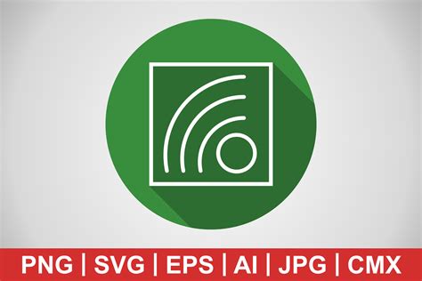 Vector RSS Feed Icon Graphic By IYIKON Creative Fabrica