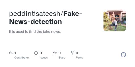 Github Peddintisateeshfake News Detection It Is Used To Find The