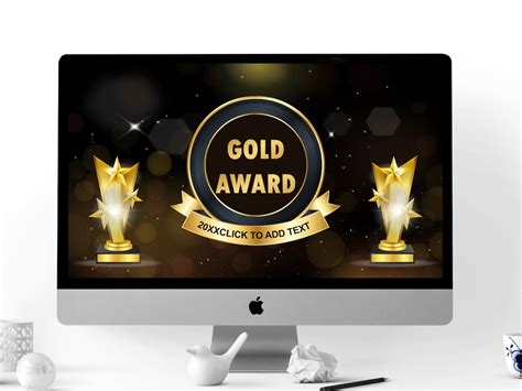 Gold Black Award Ceremony Powerpoint Template Powerpoint Presentation