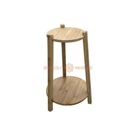 ყვავილების თარო მრგვალი 2 სექციით Mh 10721 30 30 49 სმ