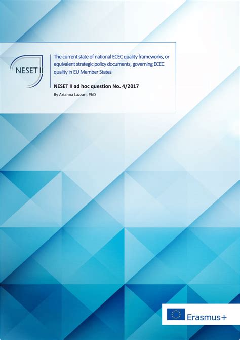 Pdf The Current State Of National Ecec Quality Frameworks Or Equivalent Strategic Policy