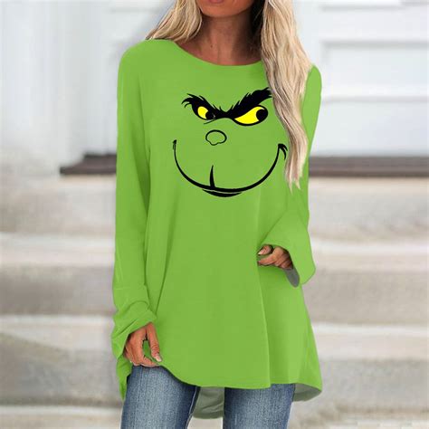 Gotyou Grinch Christmas Sweatshirts Fashion Plus Size Womens Casual