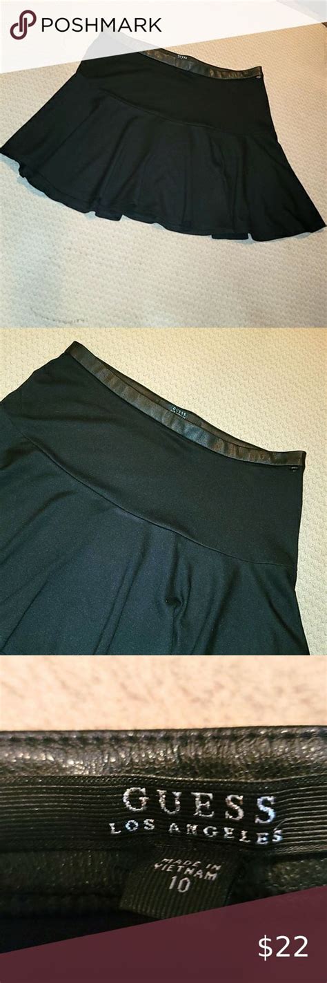 Guess Black Flared Mini Skirt Flared Mini Skirt Mini Skirts Cheer