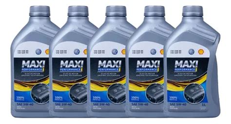 Kit 5 Óleos Motor 5w40 Shell Maxi Performance Original Vw Frete grátis