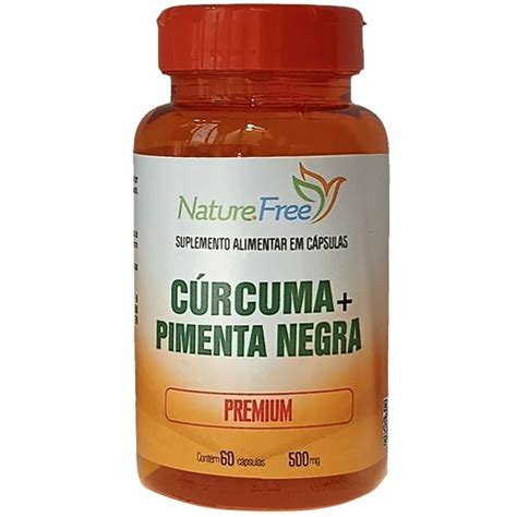 Cúrcuma Pimenta Negra Premium Naturefree 60 Cápsulas Ultrafarma