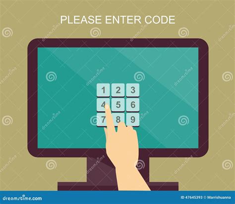Enter The Code On The Keys Stock Illustration Illustration Of People