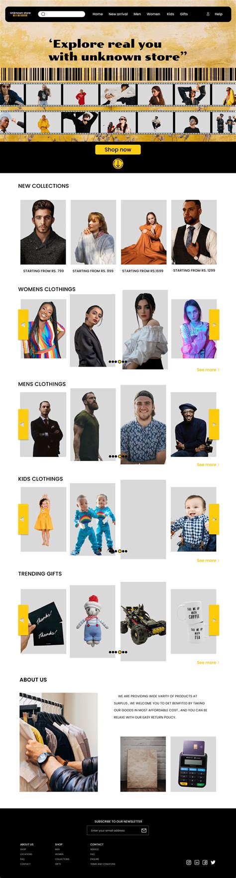 E Commerce Web Design On Behance