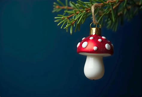 Download Bauble Christmas Tree Mushroom Royalty Free Stock
