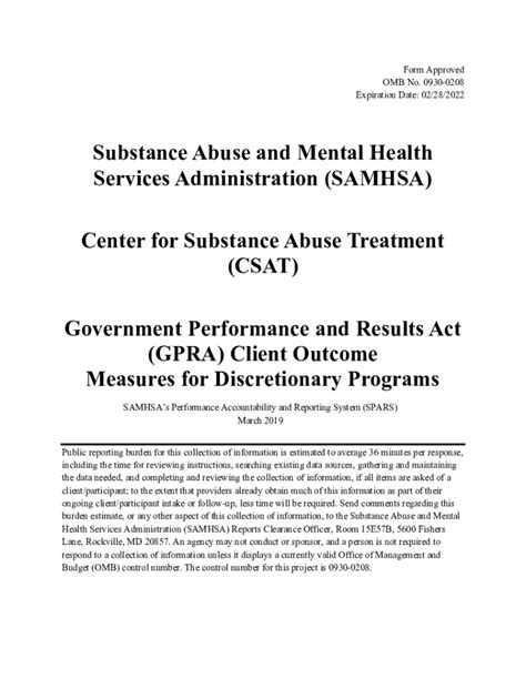 Completable En Línea Csat Gpra Modernization Act Data Collection Tools