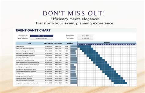 Event Gantt Chart Template In Excel Google Sheets Download Template Net
