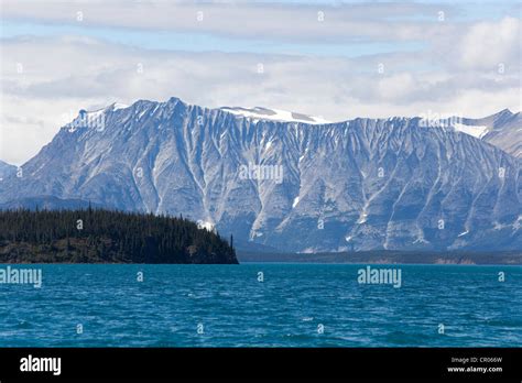 Atlin Lake Mountains Behind Tagish Highland Mount Fetterly British