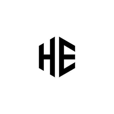He Logo Vector Premium Vector