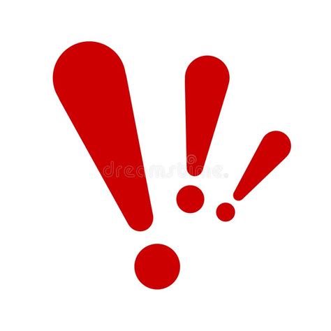 Ponto De Exclamação Sinal De Aviso Do Vetor Vermelho Aviso Ou ícone
