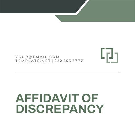 Free Affidavit Of Discrepancy Template To Edit Online
