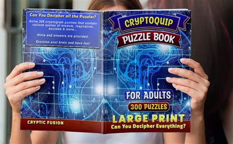 Cryptoquip Puzzle Books For Adults Large Print Cryptograms Puzzle Books For Adults